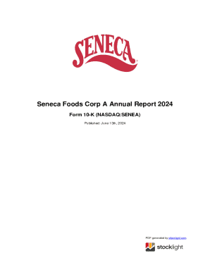 Fillable Online Seneca Foods Corp A Annual Reports - SENEA Fax Email ...