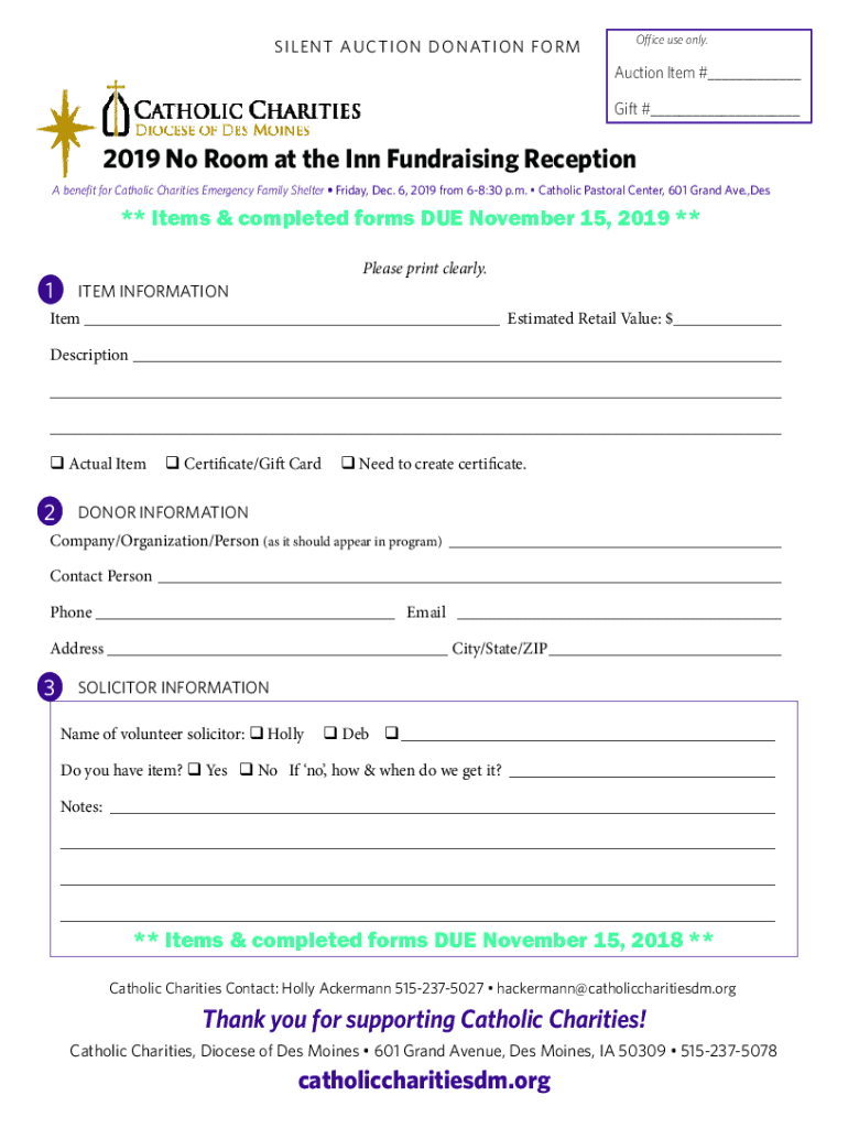 Fillable Online Silent Auction Donation Requests: A GuideNonprofit Blog ...