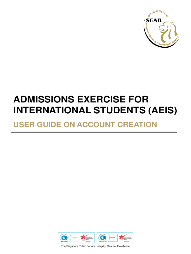 Fillable Online Your guide to registering for the MOE AEIS Examination ...