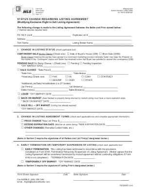 Fillable Online TERMINATION/TEMPORARY SUSPENSION OF LISTING AGREEMENT ...