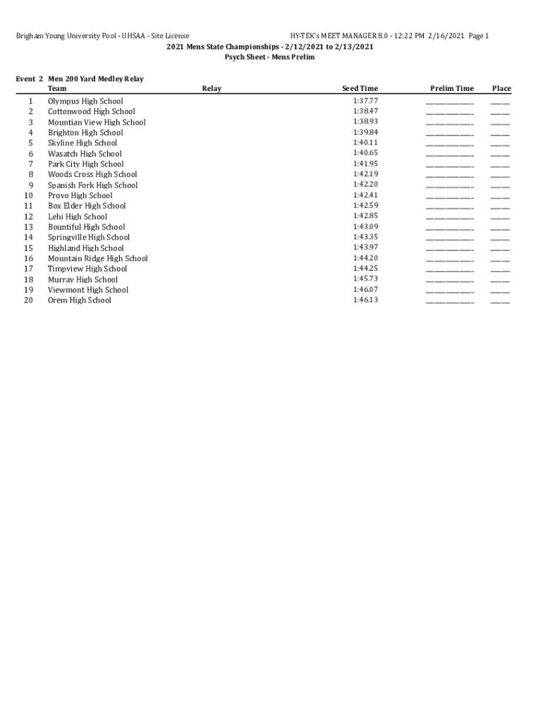 Fillable Online Men's swim and dive scores 921 points, wins home meet Fax Email Print - pdfFiller