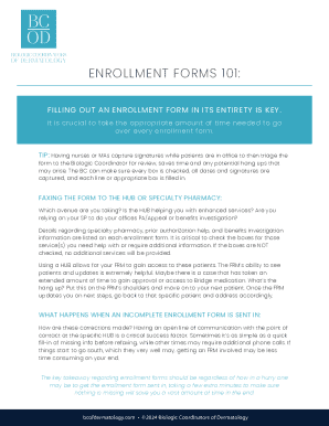Enrollment Forms 101: Biologic Coordinators of Dermatology BIOLOGIC ...