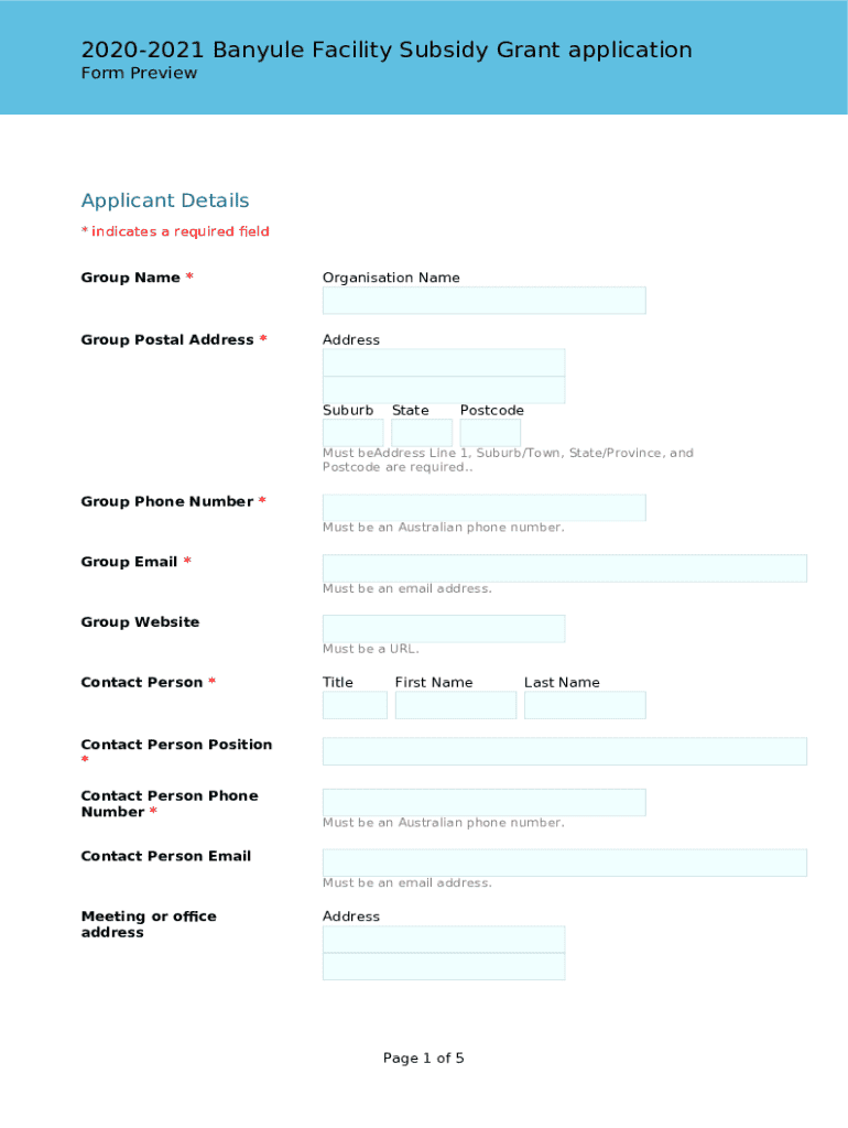 Fillable Online 21/22 Sept Small Grants Application Form 20/21 Fax ...