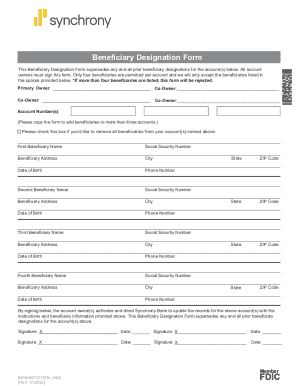Fillable Online Beneficiary Designation & Spousal Waiver Fax Email ...
