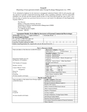 Fillable Online Form-83 (Reporting of loan agreement details under ...
