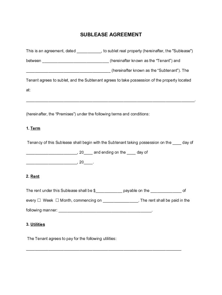 Fillable Online EX 10-19 SubLease Agreement Fax Email Print - pdfFiller