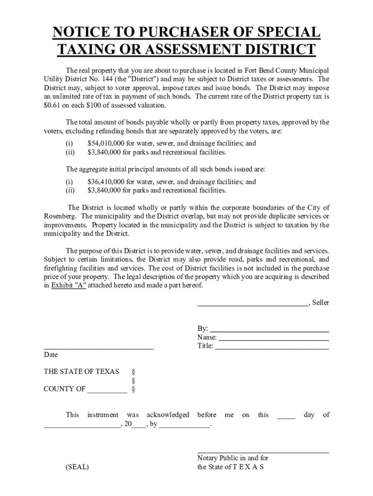Fillable Online District-Information-Form-Notice-to-Purchasers-2023- ... Fax Email Print - pdfFiller