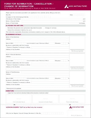 Fillable Online Form-10 Applicaton for change of nomination.pdf Fax ...