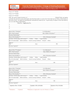 Fillable Online 002 Nomination Form for Fresh Fax Email Print - pdfFiller