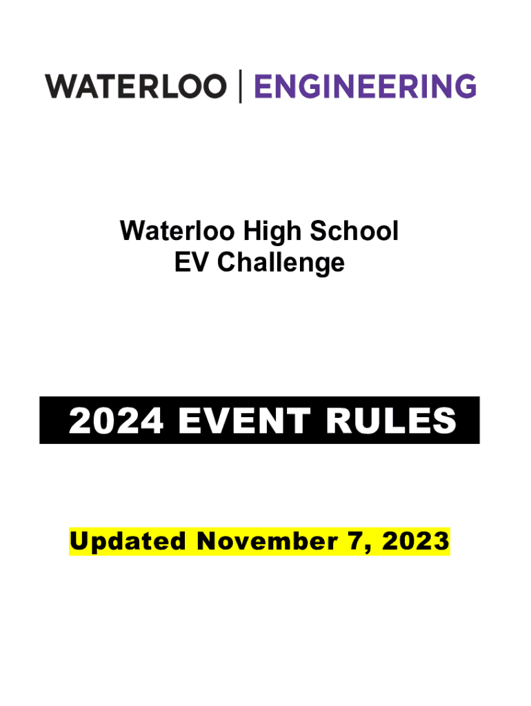 Fillable Online Waterloo Electric Vehicle Challenge Fax Email Print ...
