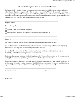 Fillable Online Workers' Compensation Affidavit Fax Email Print - pdfFiller