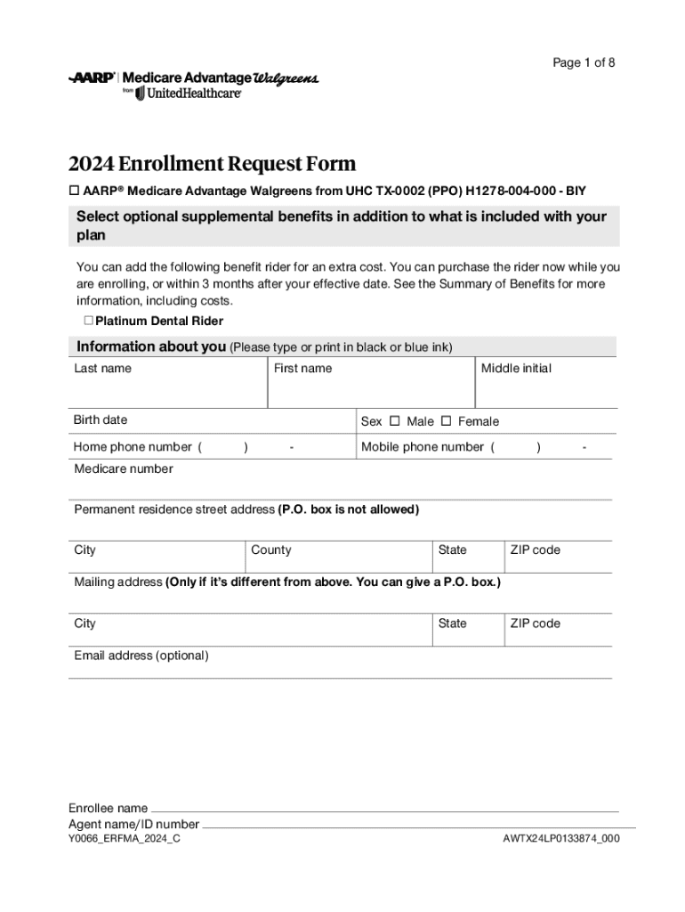 Fillable Online 2024 Enrollment Request Form - SunFire Fax Email Print ...