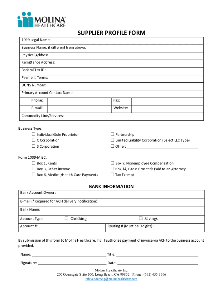 Fillable Online Supplier Worksheet Help Fax Email Print - pdfFiller