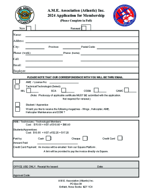 Fillable Online Member Application / Renewal Form Fax Email Print - pdfFiller