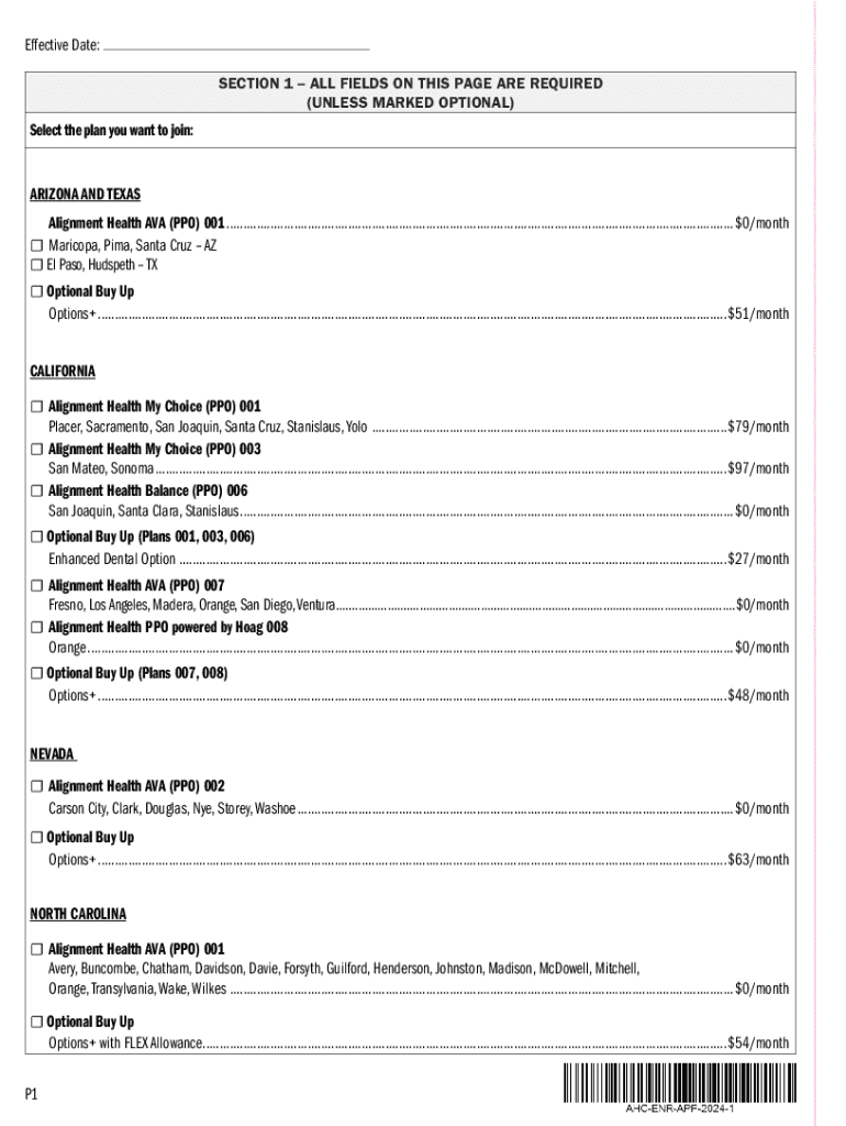 Fillable Online 2024 AHP Enrollment Form PPO Fillable. Enrollment Form ...