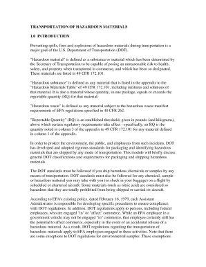 Fillable Online Transportation of Hazardous Materials Presentation Fax Email Print - pdfFiller