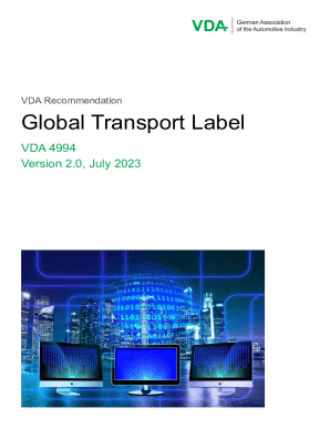 Fillable Online Free Online Barcode Label Printing: VDA 4994 (English ...