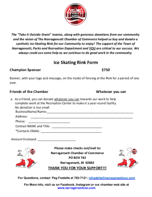 Fillable Online Ice Skating Rink Form Fax Email Print - pdfFiller