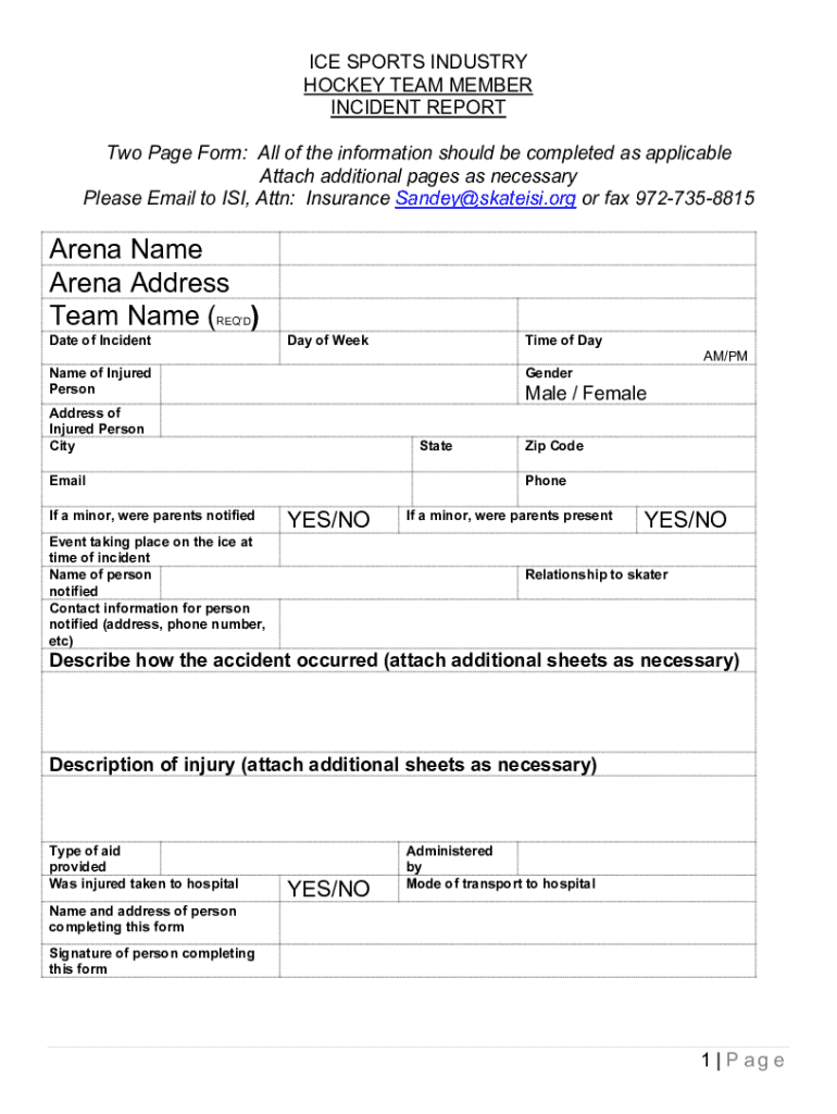 Fillable Online ICE SPORTS INDUSTRY Fax Email Print - pdfFiller