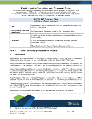 Fillable Online Obtaining consent from a participant remotely using ...