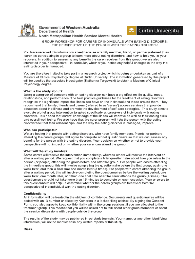 Fillable Online Participant Consent Form and Information Sheet Fax ...