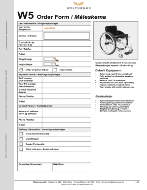 Fillable Online W5 Order Form / Mleskema Fax Email Print - pdfFiller