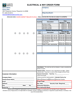 Fillable Online ORDER FORM WiFi Connection Fax Email Print - pdfFiller