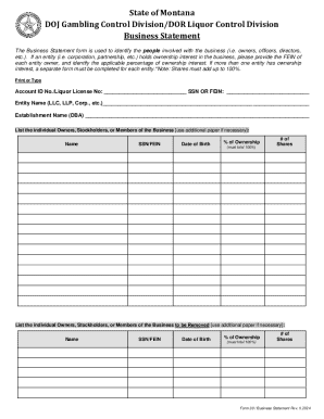 Fillable Online Business Statement (Form 30) Fax Email Print - pdfFiller