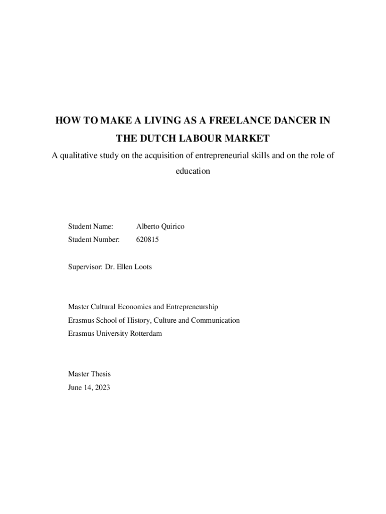 Fillable Online HOW TO MAKE A LIVING AS A FREELANCE DANCER ... Fax ...