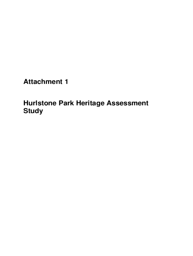 Fillable Online Attachment 1 Hurlstone Park Heritage Assessment Study ...