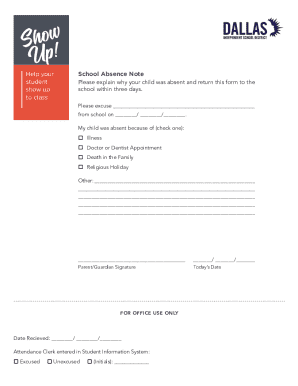 Fillable Online How to Write an Absence Letter for School Fax Email ...
