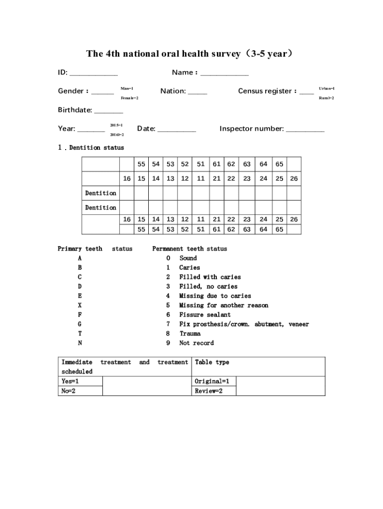 Fillable Online Oral Health Assessment Form.docx Fax Email Print ...