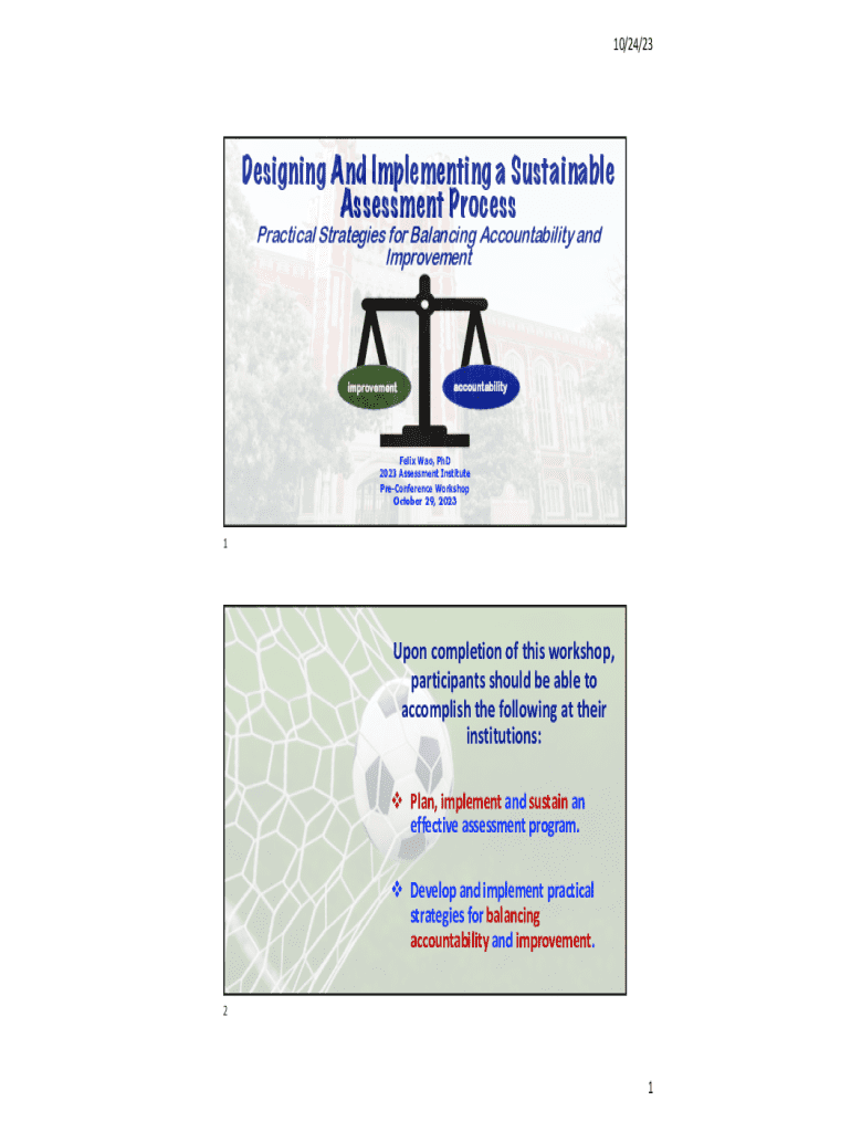Fillable Online Designing And Implementing a Sustainable Assessment ...