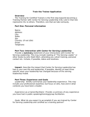 Train the Trainer Certificate Program Doc Template | pdfFiller