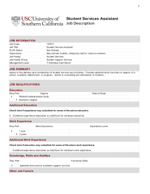 Fillable Online Student Services Assistant, Senior job with San Diego ...