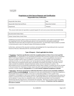Fillable Online Procurement Policy Exemptions Justification form Fax ...