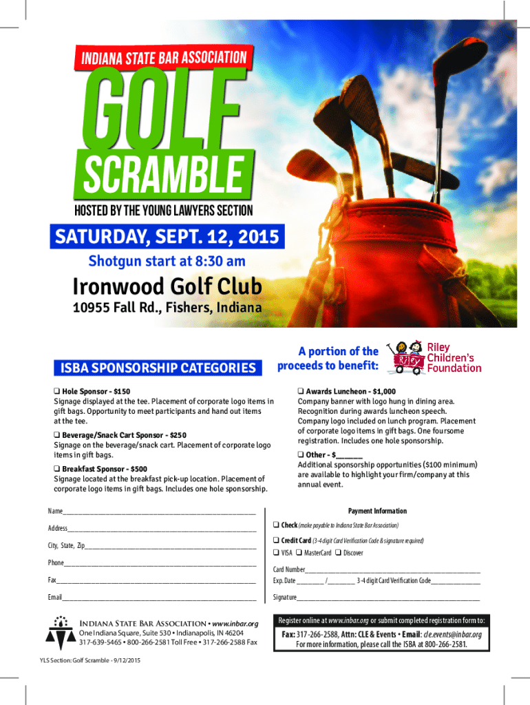 Fillable Online Outing Form - Ironwood Golf Club Fax Email Print ...