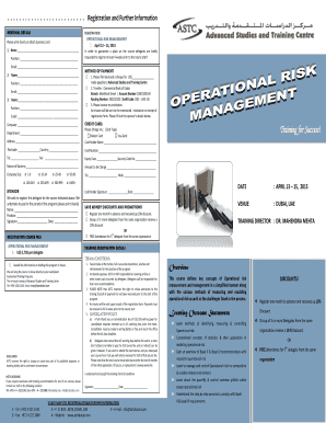 Fillable Online OPERATIONAL RISK MANAGEMENT - Astcdubai.com Fax Email ...