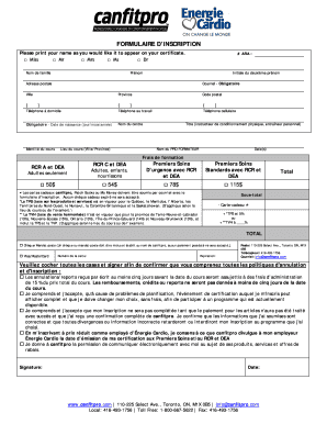 Fillable Online EnergieCardio RCR et DEA Registration Form - Easy CGI ...