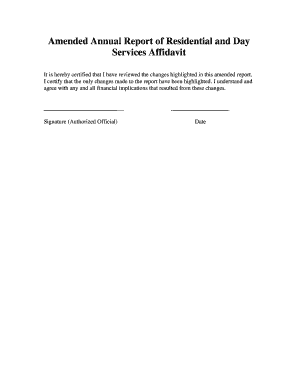 Fillable Online ct Amended Annual Report of Residential and Day ...