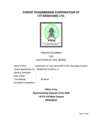 Fillable Online ptcul 220kv ramnagar roorkee phone number form Fax ...