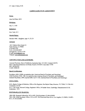 Fillable Online semel ucla CV: John C Fax Email Print - pdfFiller