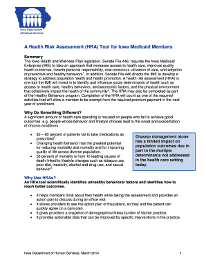Fillable Online A Health Risk Assessment (HRA) Tool for Iowa Medicaid ...