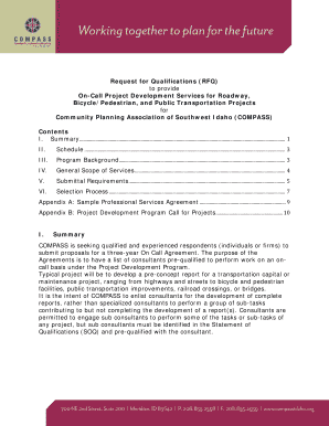 Fillable Online compassidaho Request for Qualifications RFQ to provide On-Call bb - COMPASS Fax ...