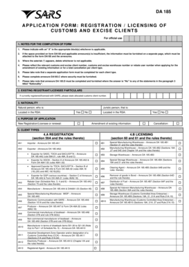 Fillable Online DA 185 Fax Email Print - pdfFiller