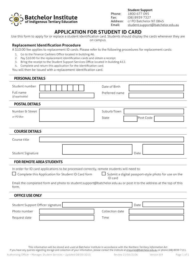 Fillable Online Students should display the cards whenever they are Fax Email Print - pdfFiller