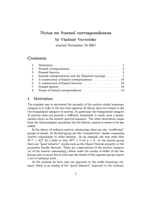 Fillable Online Notes on framed correspondences Fax Email Print - pdfFiller