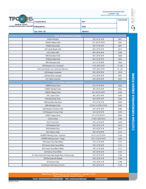 Fillable Online ORDER FORM CUSTOM FURNISHINGS ORDER FORM Fax Email ...