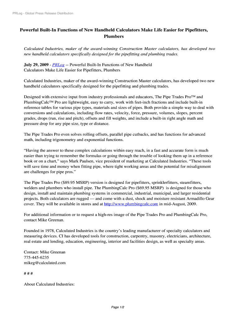 Fillable Online PRLog - Powerful Built-In Functions of New Handheld ...