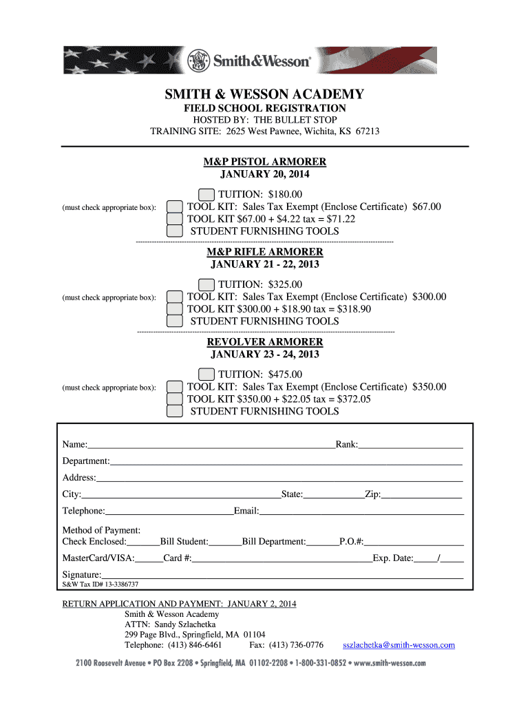 Fillable Online HOSTED BY THE BULLET STOP Fax Email Print - pdfFiller